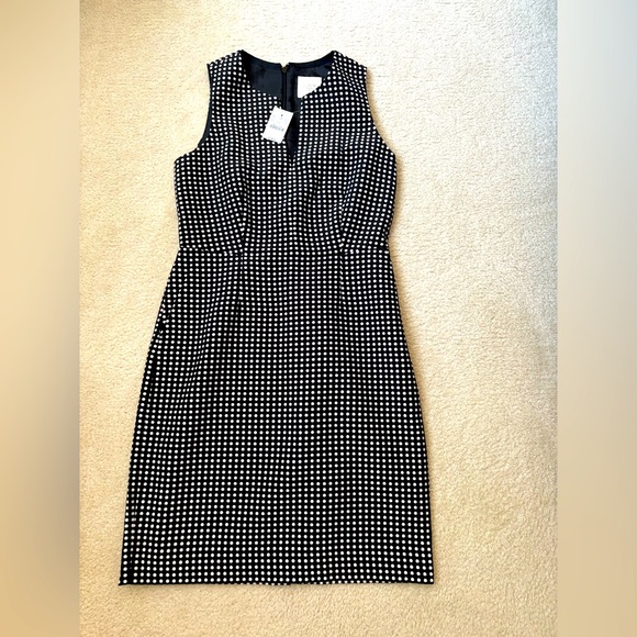 J. Crew | Dresses | J Crew Suiting Black And White Polkadot Career ...